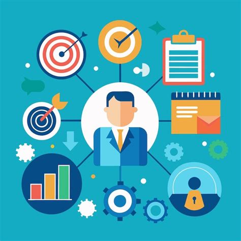 Business Strategy And Success Icon Set Premium AI Generated Vector