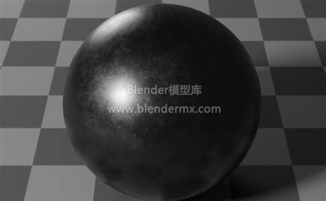 Blender 普通金属材质球纹理贴图下载 Blender模型库