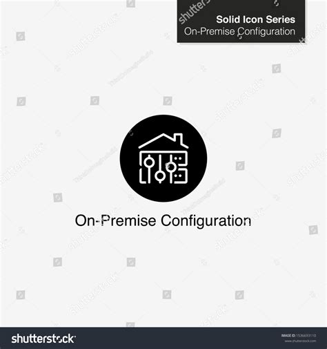On Premise Server Configuration Icon Server Stock Vector Royalty Free