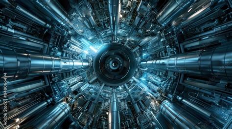 Futuristic Engine Aircraft Jet Engine Turbine Technology Ai Generated Image Stock Illustration