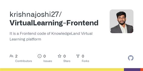 Github Krishnajoshi27virtuallearning Frontend It Is A Frontend Code Of Knowledgeland Virtual