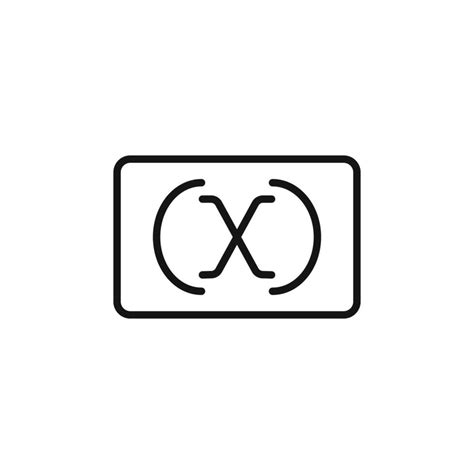 Variable Symbol Icon Outline Collection In Black And On White Background 48313966 Vector Art At