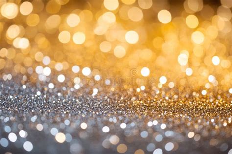 A Mesmerizing Blend Of Shimmering Gold And Silver Glitter Creates A Stunning Texture That