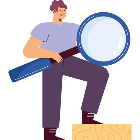 Man With Magnifying Glass 24099171 Png