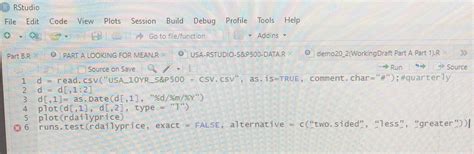 R How To Complete A Runs Test On Daily Returns Data Stack Overflow