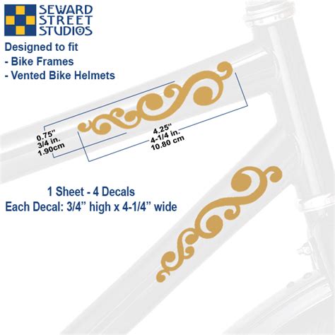 Gold Vintage Swirls Hyper Reflective Decal Set Seward Street Studios