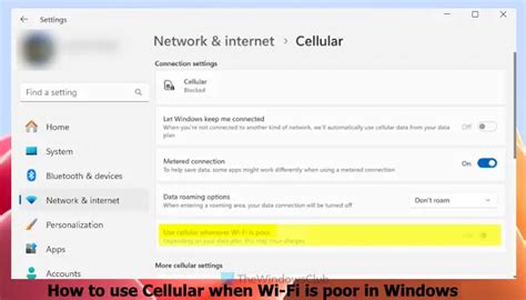 How To Use Cellular When Wi Fi Is Poor In Windows 11