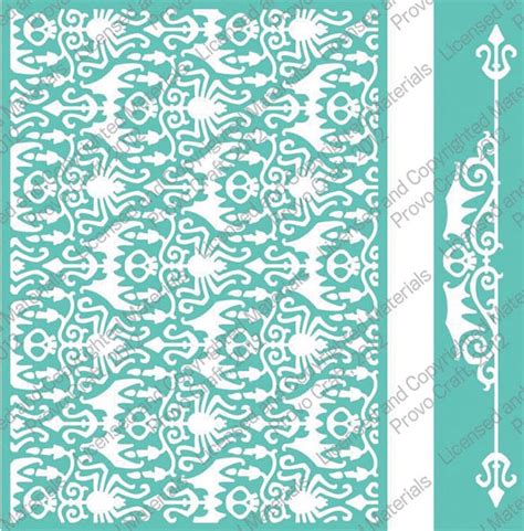 Cuttlebug 5x7 Embossing Folder Border Set Haunted Damask