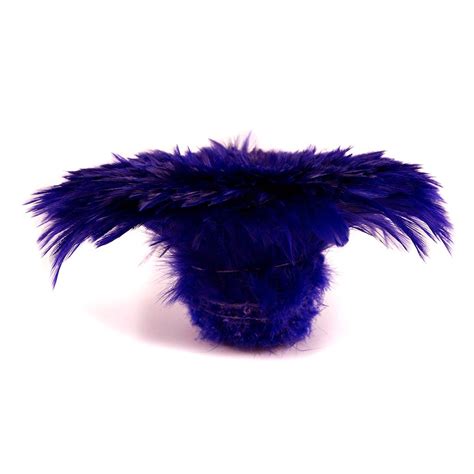 Bulk Rooster Hackle White Dyed Dark Lilac By