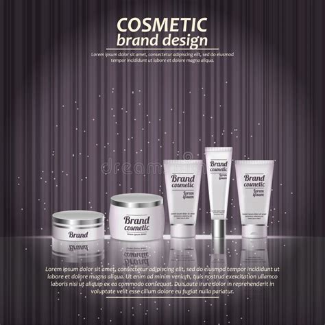 D Realistic Cosmetic Bottle Ads Template Cosmetic Brand Advertising Concept Design With