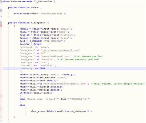 Kirim Email Dengan Codeigniter
