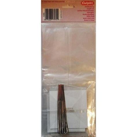 Culpitt 12 Clear T Bags Square Base And Ties 110mm