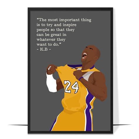 Loluis Kobe Bryant Inspirational Quotes Wall Art Sports Motivational