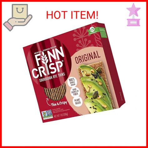 Finn Crisps Original Rye Crispbread 7oz | Thin, Crispy Rye Flatbread ...