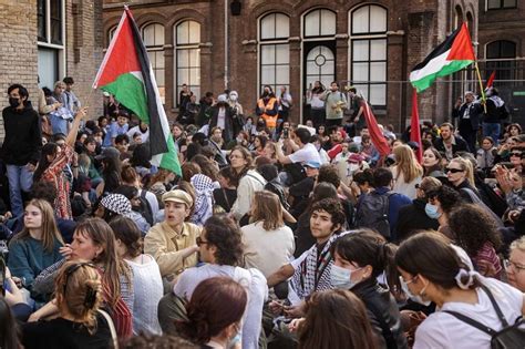 Amsterdam Police Break Up Pro Palestinian Student Protest