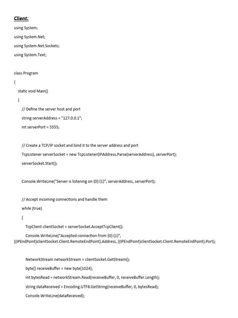 Client Server 201014 Pdf Port Computer Networking Network Socket