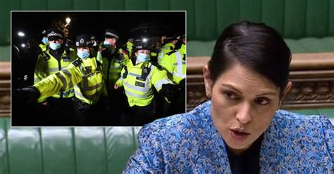 Priti Patel Defends Police Professionalism After Clashes At Sarah