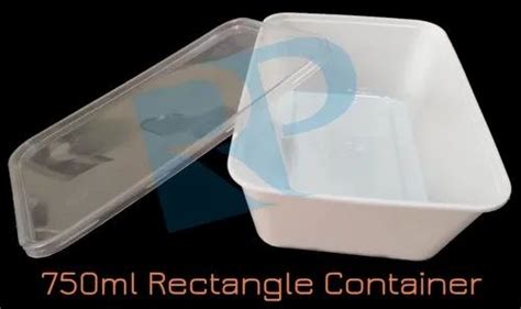 Plain Cloudy White Ml Rectangular Plastic Food Container Capacity Ml At Piece In