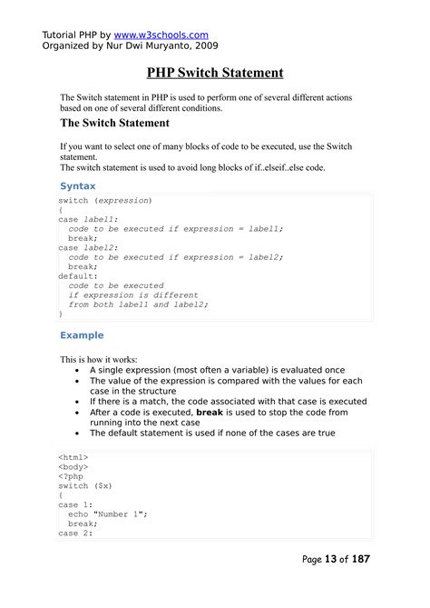 Php Tutorialw3schools Pdf