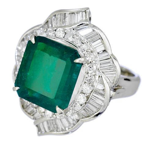 【楽天市場】【中古】リング 指輪 プラチナ Pt900 エメラルド 452ct ダイヤモンド 150ct 10号 ジュエリー 美品