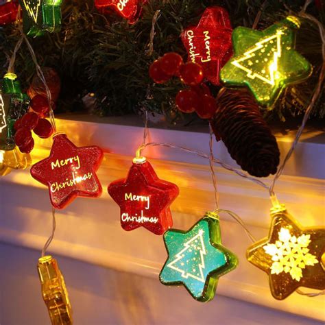 Buysend Star Shaped Christmas String Light Assorted Single Piece