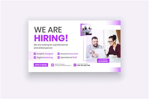 We Are Hiring And Job Vacancy Web Banner Design On Behance