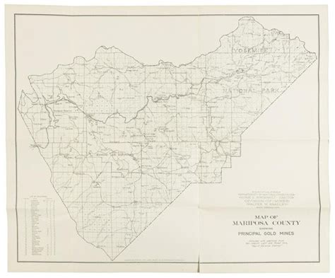 Map Of Mariposa Ca Gold Mines In United States