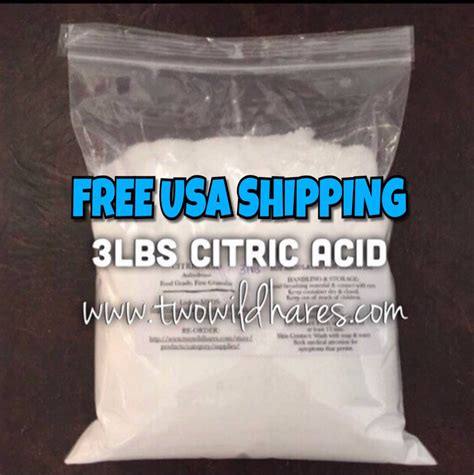 3lbs Fine Citric Acid Food Grade Anhydrous Diy Bath Bombs Super