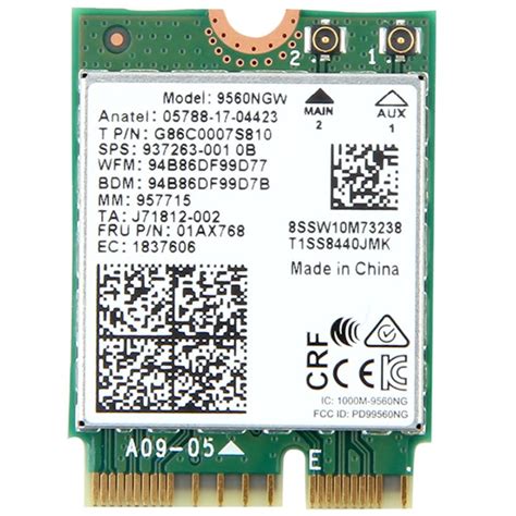 Wireless Ac 9560 Intel 9560ngw 80211ac 24g5g Wifi Bluetooth