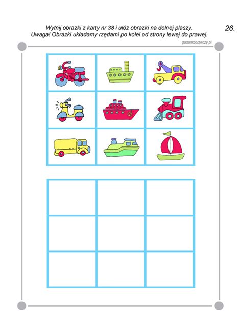 Ćwiczenia Lewopółkulowe Karty Pracy Z Pojazdami Wersja Pdf