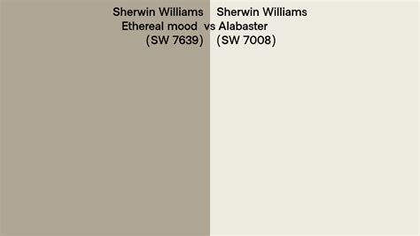 Sherwin Williams Ethereal Mood Vs Alabaster Side By Side Comparison