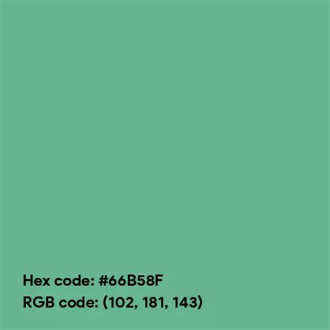 Silver Tree Color Hex Code Is 66b58f