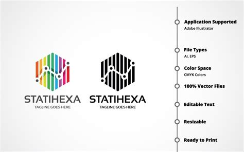 Statistic Hexagon Logo Template 150132 Templatemonster