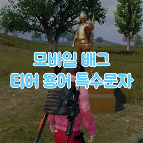 모바일 배그 용어 티어 특수문자 총정리 배틀그라운드 네이버 블로그
