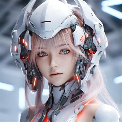 Premium Ai Image 3d Render Of Futuristic Cyber Robot Anime Girl In