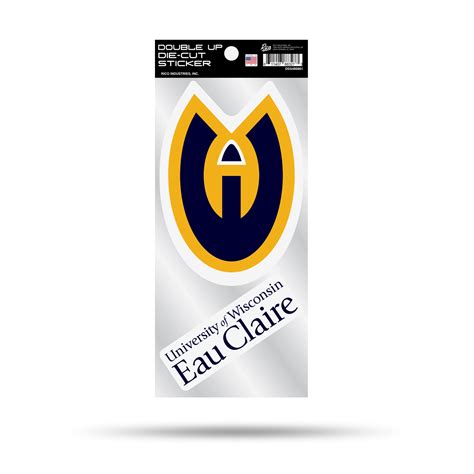 Wisconsin Eau Claire Blugolds Double Up Die Cut Sticker