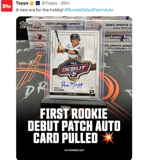 First Rookie Debut Patch Auto Was Pulled And It Was R