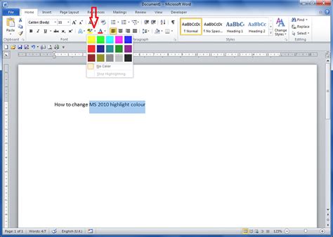 How To Change MS 2010 Highlight Color Windows 7 Forums