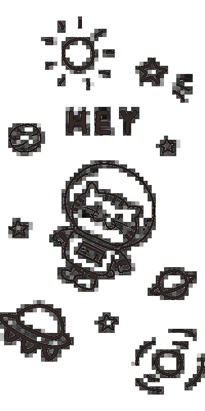 简笔画线条卡通星空素材星际png 花瓣网