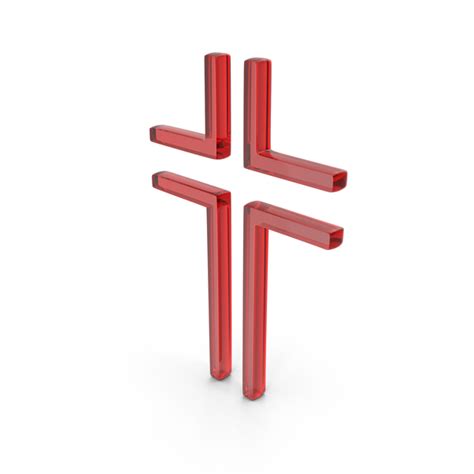 Red Glass Outline Cross Symbol Png Images And Psds For Download