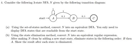 Solved 4 Consider The Following 3 State Nfa N Given By The