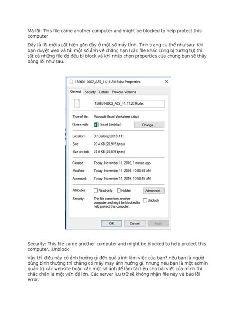 This File Came Another Computer And Might Be Blocked To Help Protect This Computer Pdf