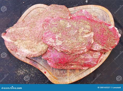 Pork Tenderloin Seasoned With Ground Pepper Stock Image Image Of