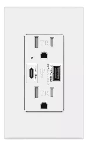 Receptáculo De Salida De Pared Usb C 48 A Usb Tipo C A C Meses Sin