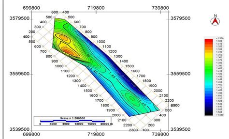 The Time Structural Map Shows Anticline Fold With Two Main