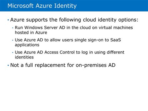 Microsoft Azure Active Directory Pptx Cloud Computing Internet