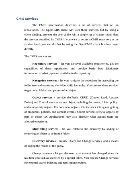 Cmis Services Pdf