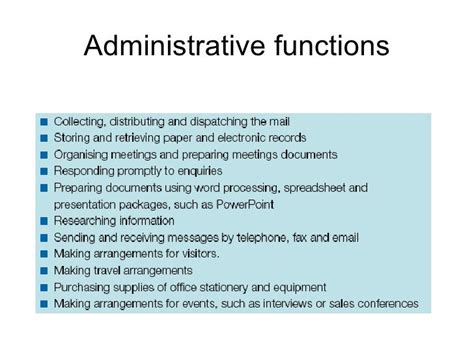Organisational Functions