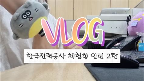 한전 인턴은 무슨 일을 하나요 한전 인턴 6개월 공기업 인턴 취준생 Vlog 특별 과제 멘토링 전화응대 Youtube