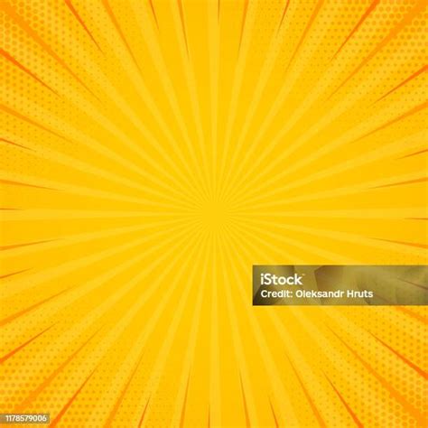 하프톤 효과가 있는 노란색 측면 해치 빈티지 팝 아트 복고풍 벡터 일러스트 레이션입니다 건설 프레임에 대한 스톡 벡터 아트 및 기타 이미지 건설 프레임 금융 기상